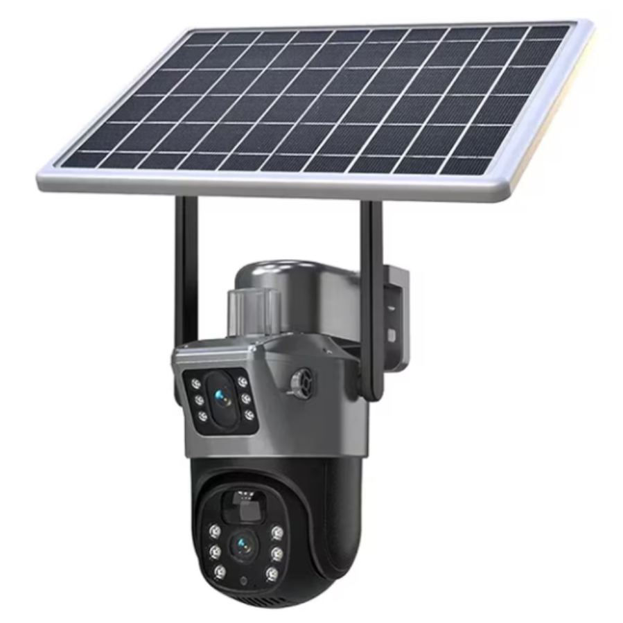 Camera smart IP cu lentila duala, cartela sim 4G, Camera IR fara fir ...