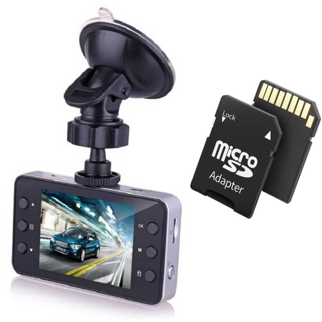 Pachet! Camera auto DVR, 2.4 inch, HD, filmare noaptea si Card memorie ...