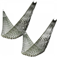Pachet PROMO 1+1 Hamac Impletit cu Inele Metalice - 200x80cm, Rezistent ...
